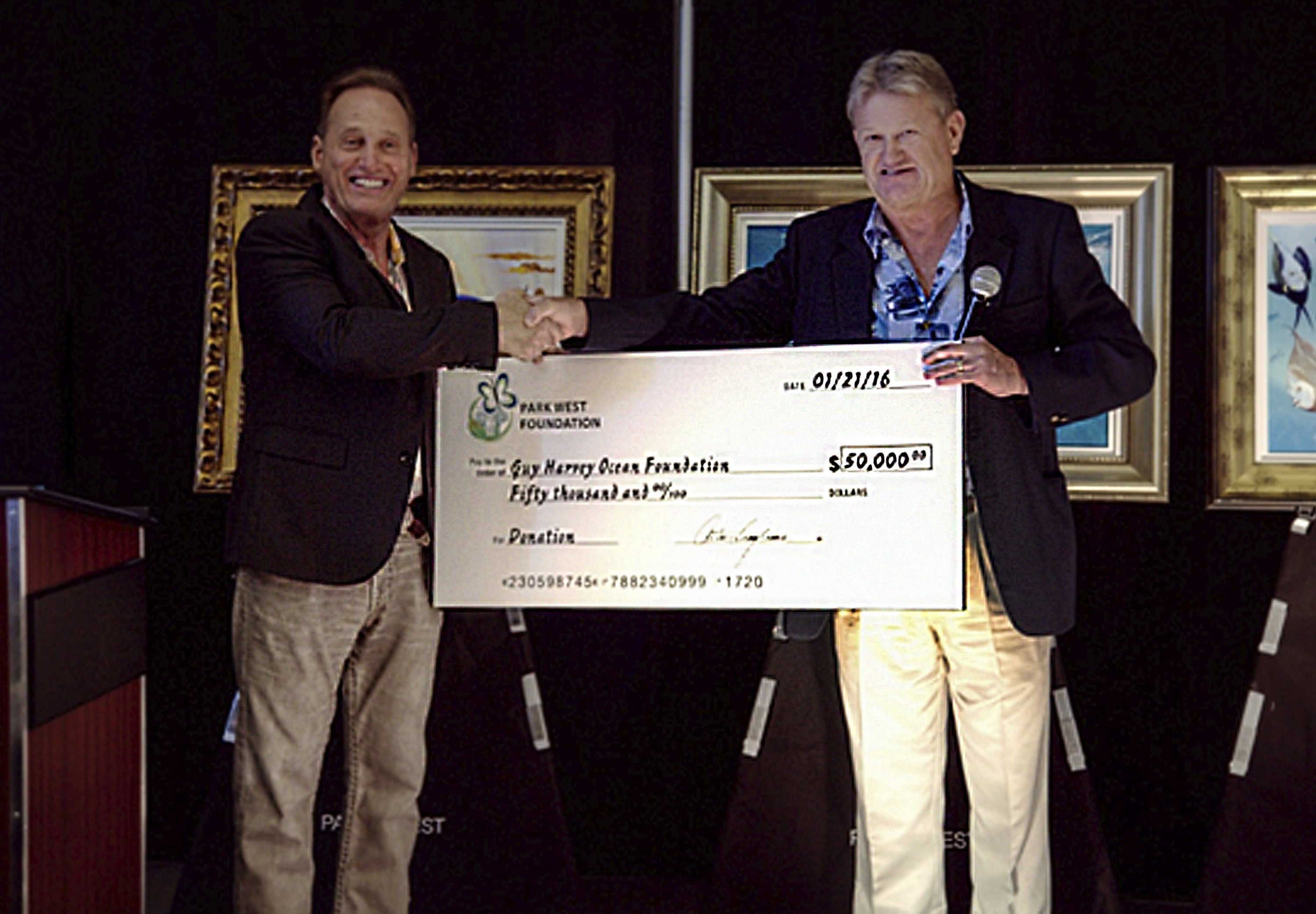 GUY HARVEY OCEAN FOUNDATION AWARDED $50,000 FROM PARK WEST GALLERY ...