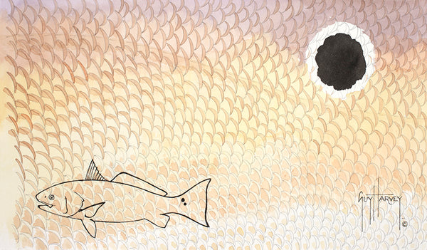 "Redfish Skin" Original – Guy Harvey
