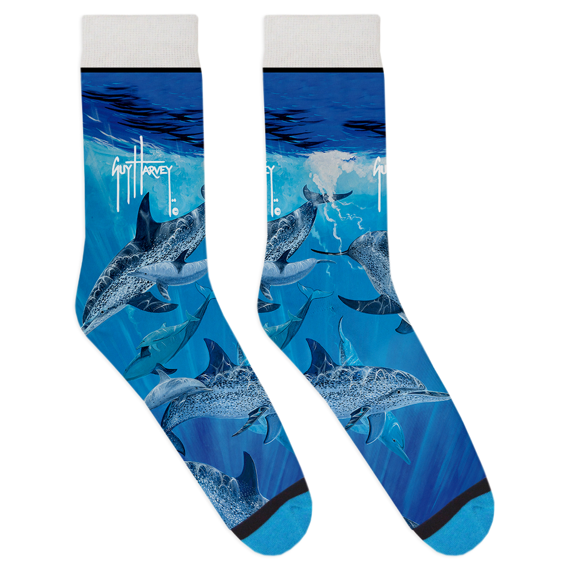 Dark Blue Dolphin Socks – Guy Harvey