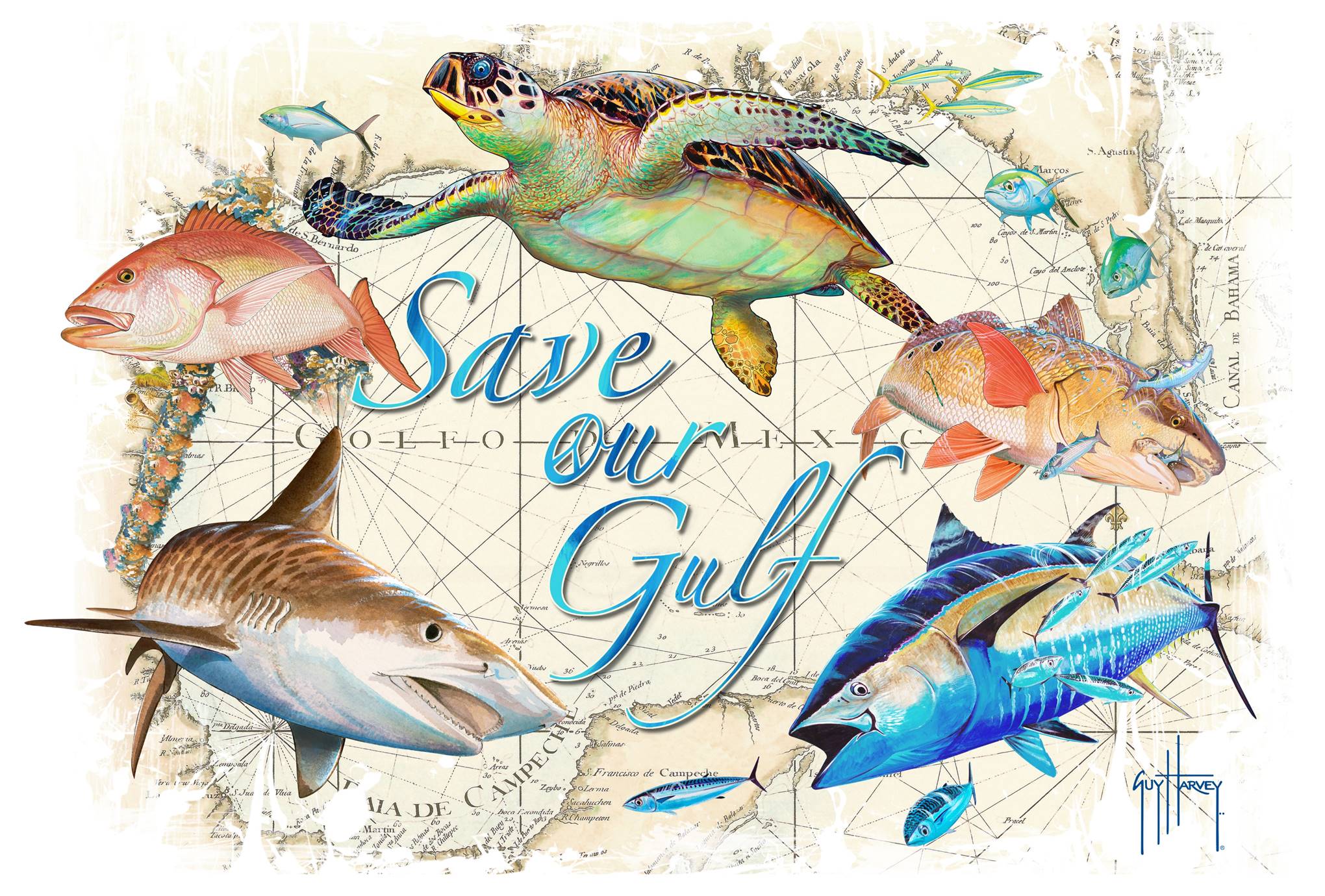 Save Our Gulf Poster – Guy Harvey